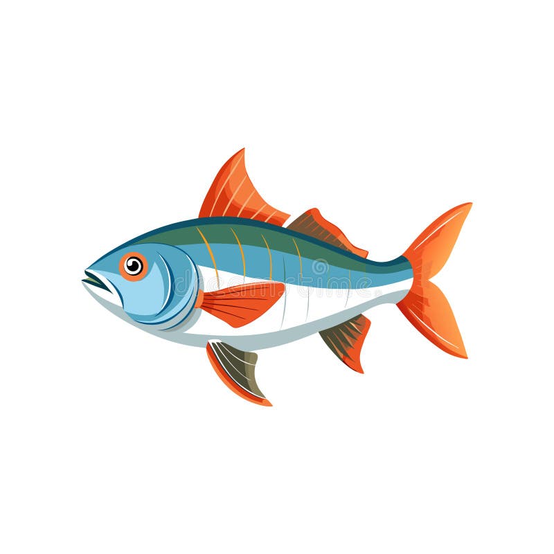 Elegant Gaspereau Fish Illustration with Realistic Texture Stock Image ...