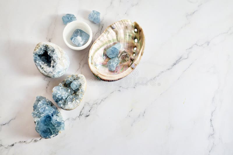 Elegant Gemstone Collection Display Stock Image - Image of shiny, geode ...