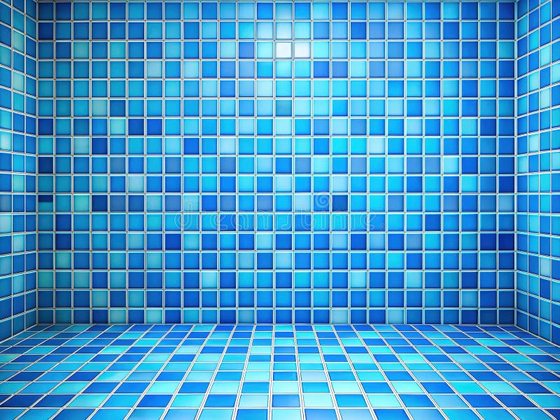 Elegant Geometric Blue Ceramic Mosaic Tile Pattern for Bathrooms and ...