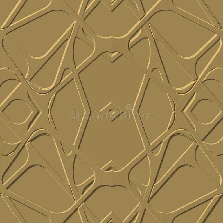 Elegant Geometric Emboss 3d Seamless Pattern. Geometrical Embossed ...