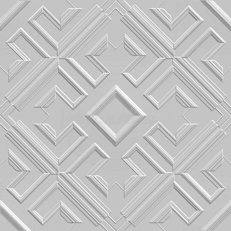 Elegant Geometric Emboss 3d Seamless Pattern. Geometrical Embossed ...