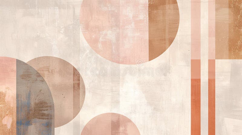 An Elegant Geometric Layout with Metallic Rose Gold Elements on a Muted ...