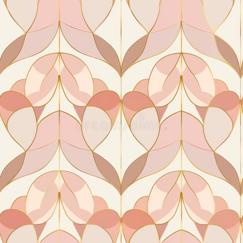 Elegant Geometric Leaf Pattern Wallpaper Design Stock Illustration ...