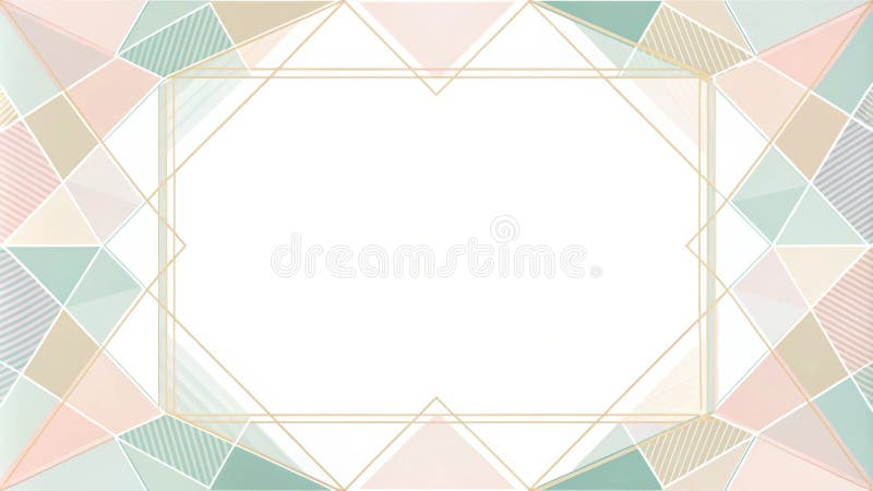 Elegant Geometric Pattern with Central Frame for Text or Image ...