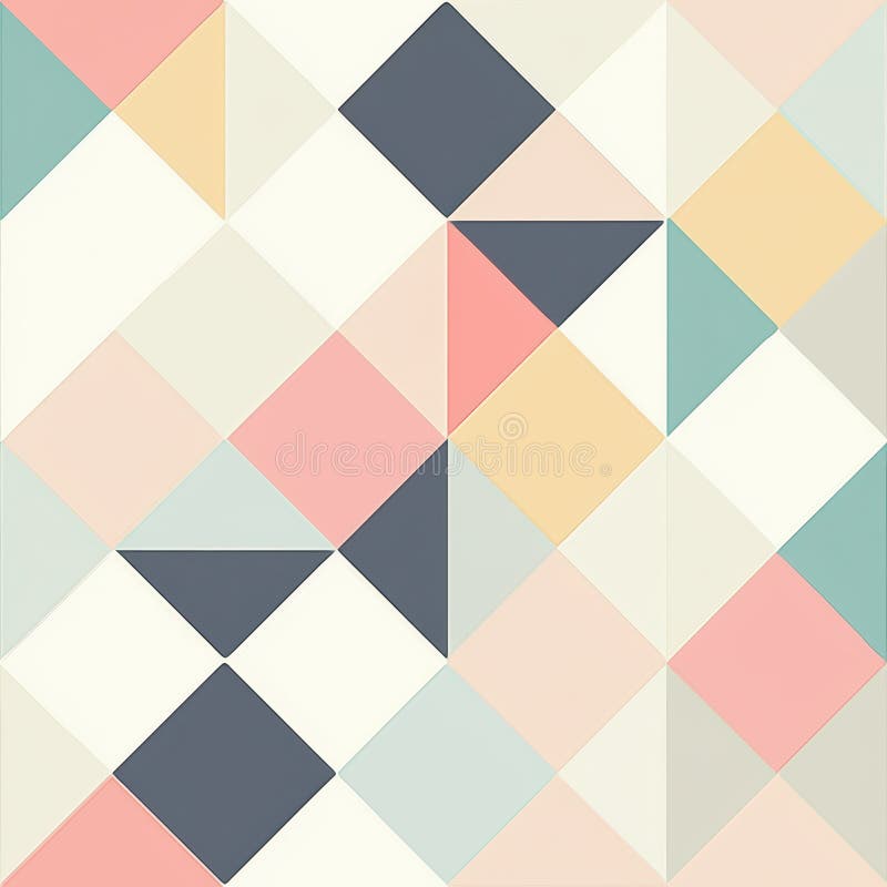 Elegant Geometric Pattern with Soft Pastel Color Palette Stock ...
