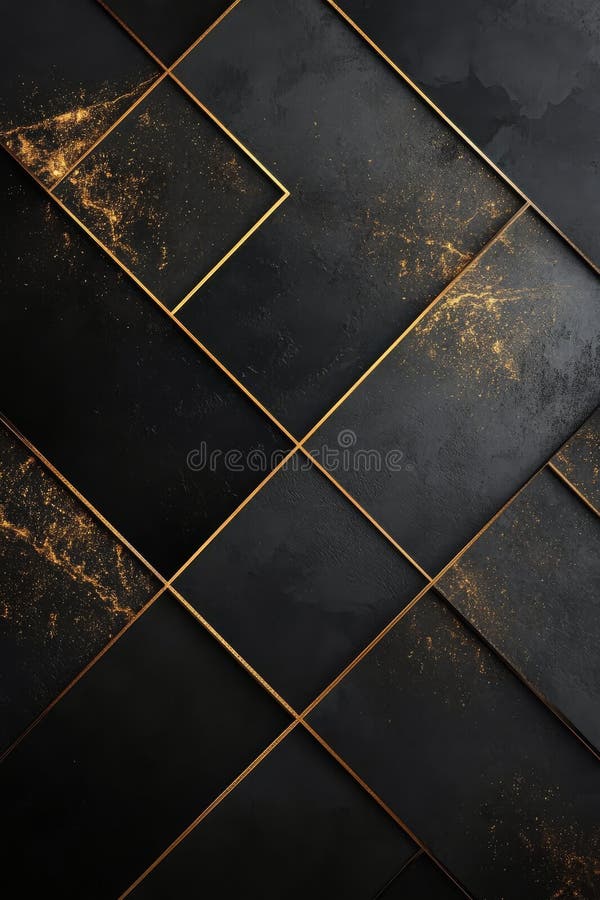 Elegant Geometric Patterns with Gold Accents on a Dark Background ...