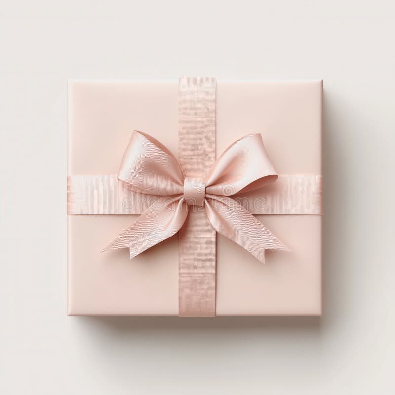 Elegant Gift Box with Bow on White Background Stock Image - Image of ...