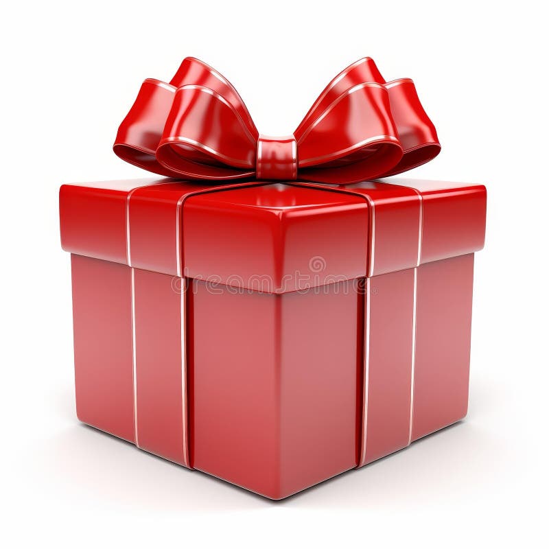 Elegant Gift Box on a Pristine White Background, Ai Generated Stock ...