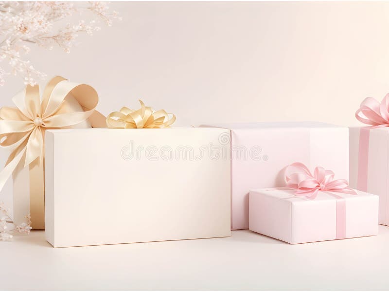 Elegant Gift Display Soft Focus Radiant Scene Banner on Basic ...