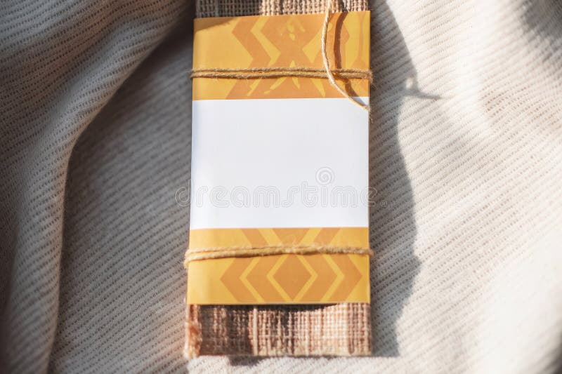 Elegant Gift Wrapping with Geometric Patterns and Blank Label for ...