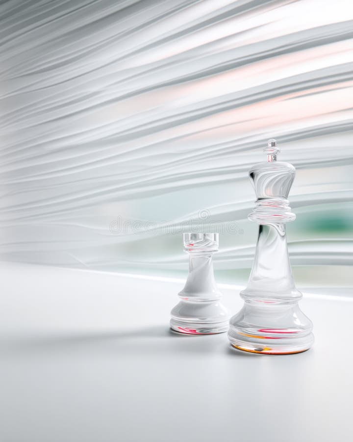 Elegant Glass Chess Pieces: a Modern Art Design Stock Illustration ...
