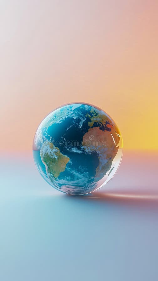 Elegant Glass Globe Framed by Soft Blur Effect on Table Offering a ...