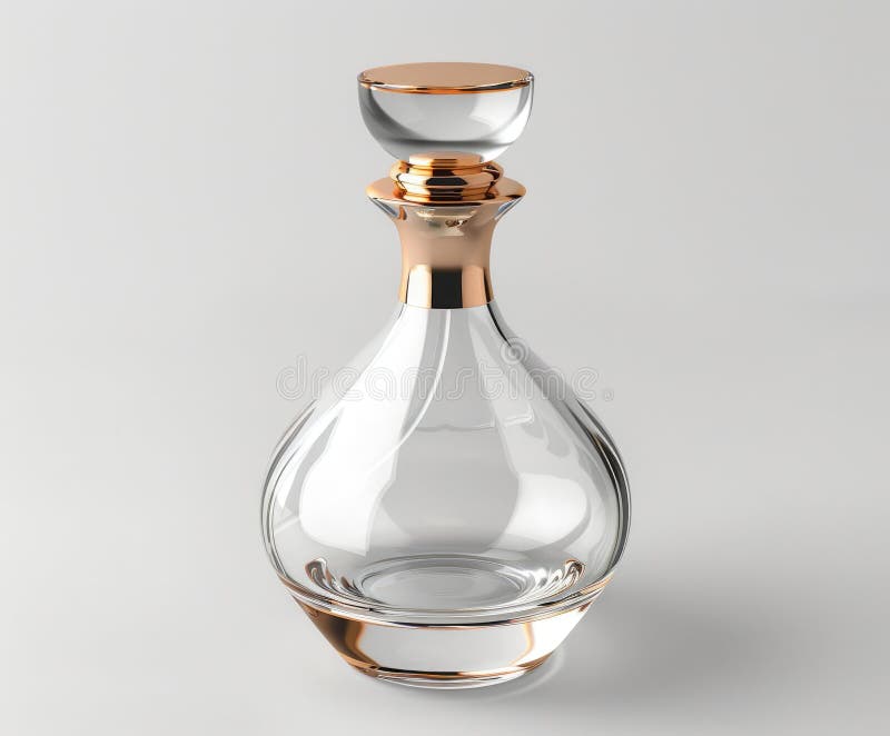 Elegant Glass Perfume Bottle with Gold Cap Stock Illustration ...