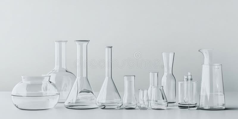 Elegant Glassware Collection for Science Lab Stock Illustration ...