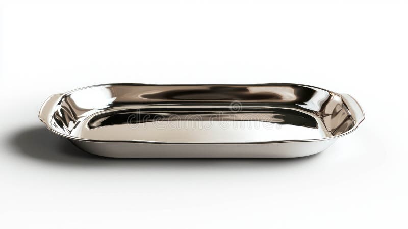 Elegant Gleaming Silver Serving Platter for Dining and Decor Stock ...