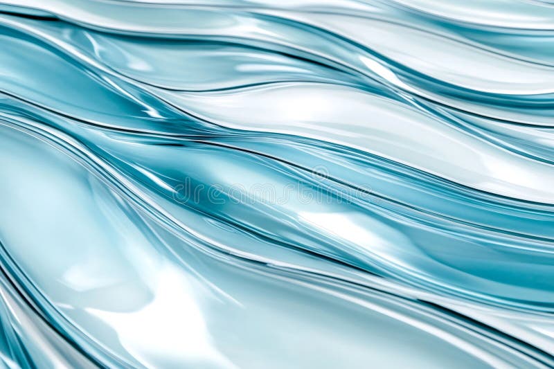 Elegant Glossy Turquoise Waves Creating an Abstract Background Stock ...
