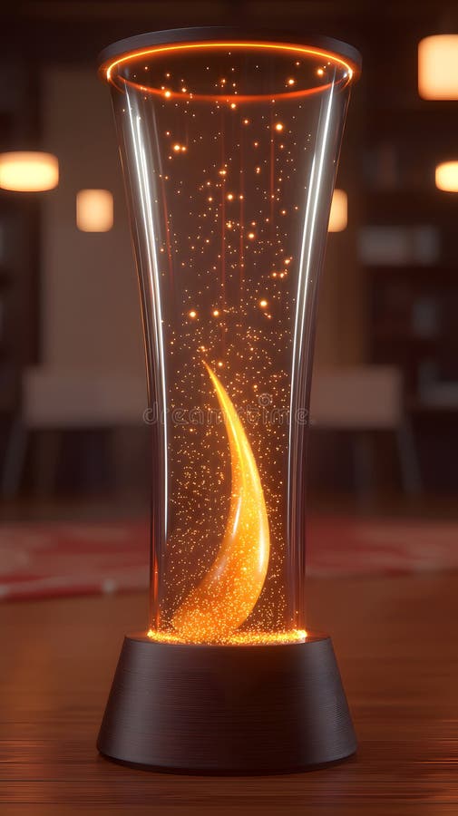 Elegant Glowing Centerpiece Light Fixture. Stock Illustration ...