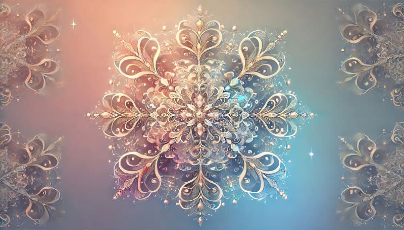 Elegant Glowing Lace Patterns with Holographic Highlights Over a Soft ...