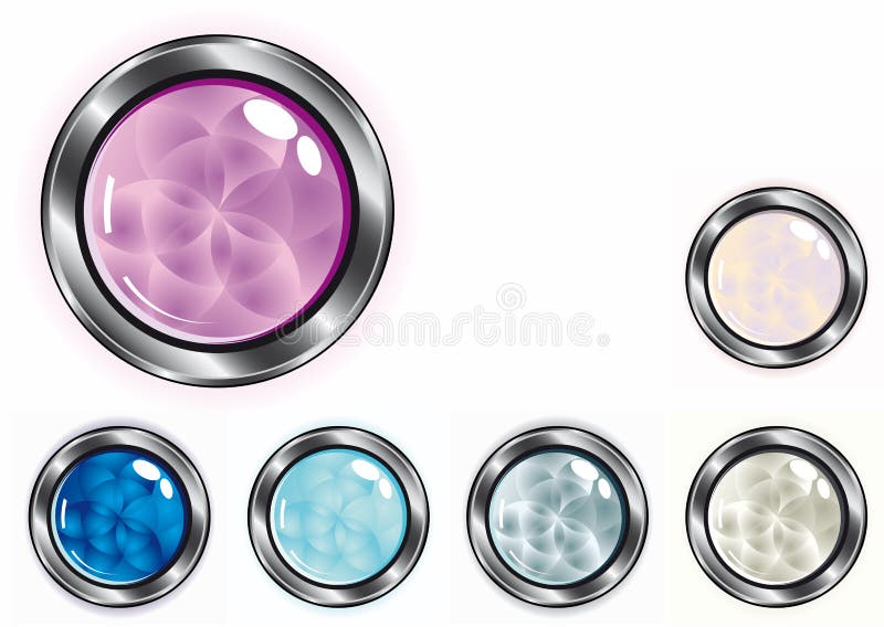 Elegant Glowing Web Buttons Stock Vector - Illustration of refined ...