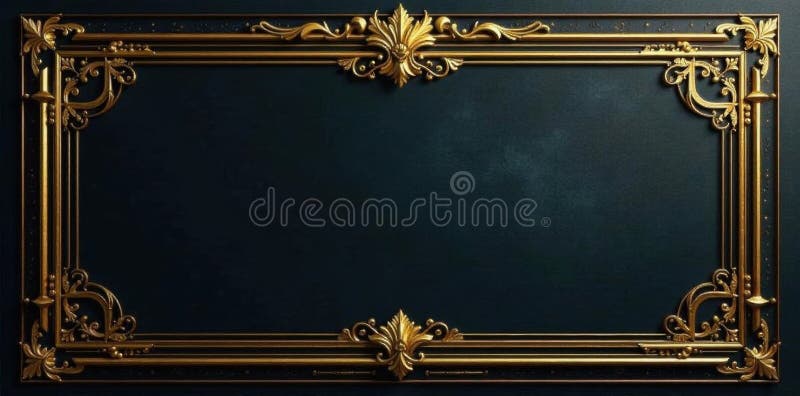 Elegant Gold Art Deco Frame, Geometric Design, Gold, Vector Design ...
