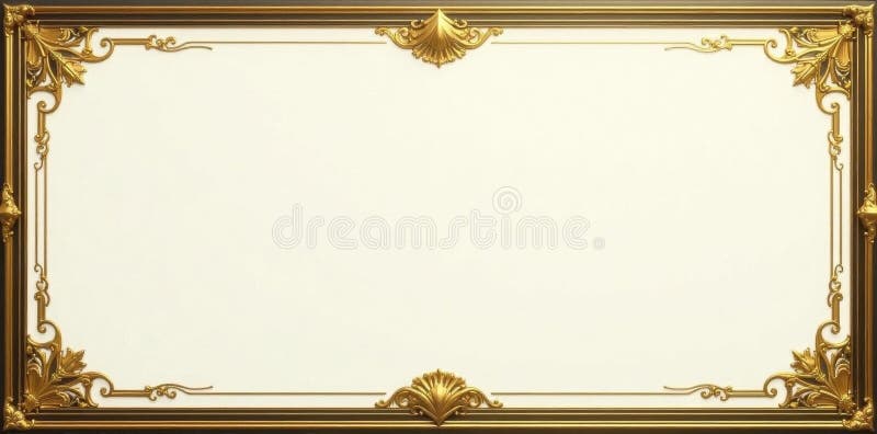 Elegant Gold Art Deco Frames, Geometric Patterns, Luxurious Design ...