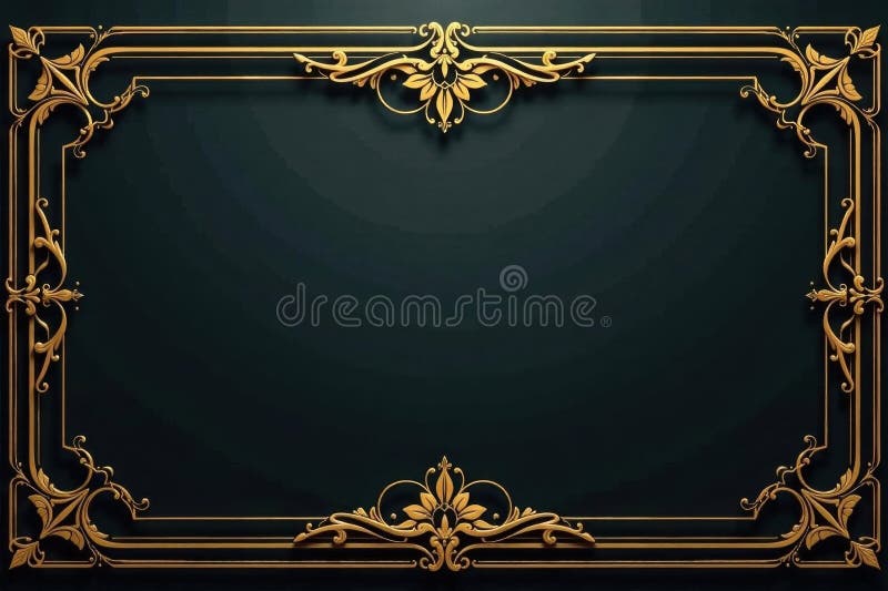 Elegant Gold Art Deco Frames, Geometric Patterns, Vector Illustration , Geometric, Vector Stock ...