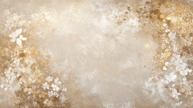 Elegant Gold and Beige Floral Texture Background Stock Illustration ...