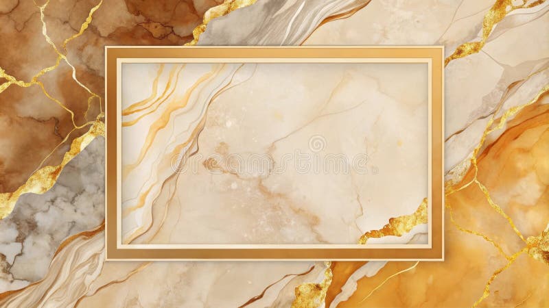 Elegant Gold and Beige Marble Frame Background for Luxury Designs ...