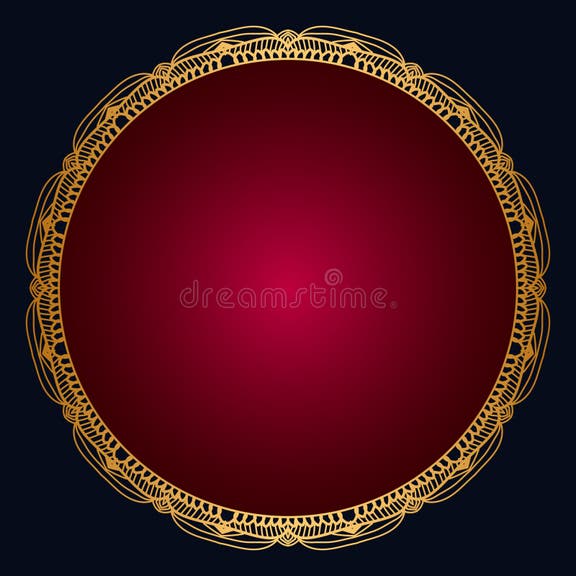 Elegant Gold Circle Frame and Thai Mandala Pattern Gold Circle Pattern ...