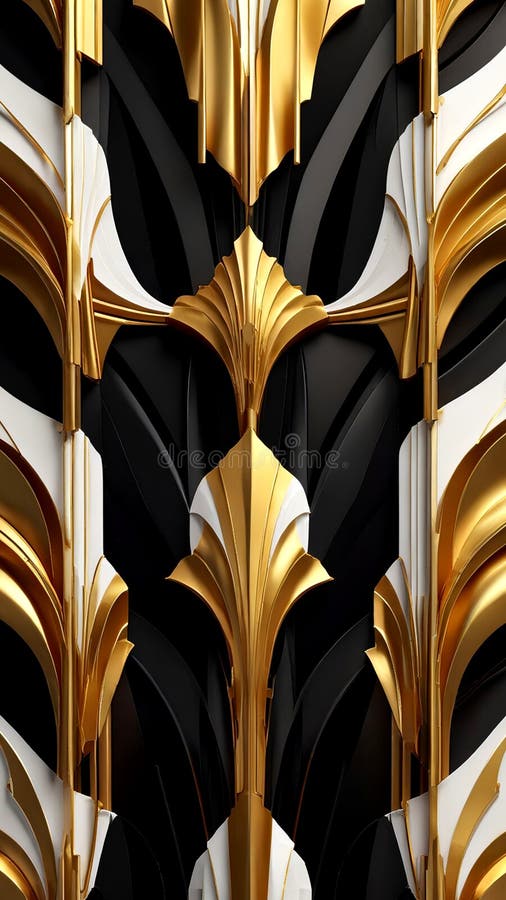 Elegant Gold Color Abstract Wallpaper Stock Illustration - Illustration ...