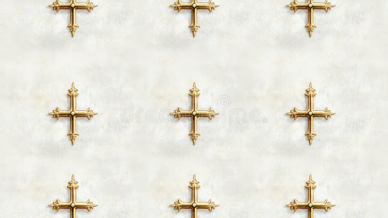 Elegant Gold Crosses Pattern Wallpaper is a Minimalist Design Featuring ...