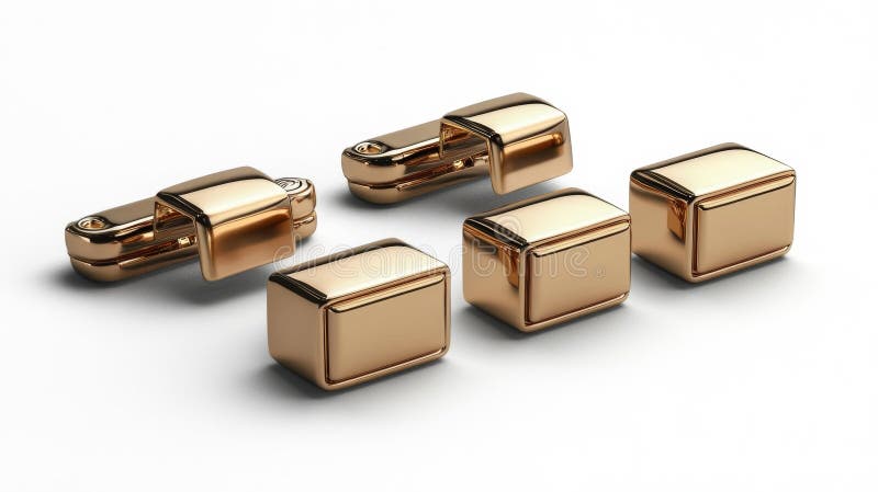 Elegant Gold Cufflinks Set Generative AI Stock Illustration ...