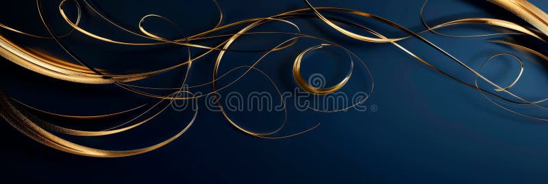 Elegant Gold and Dark Blue Theme Exquisite Dark Blue Background with ...