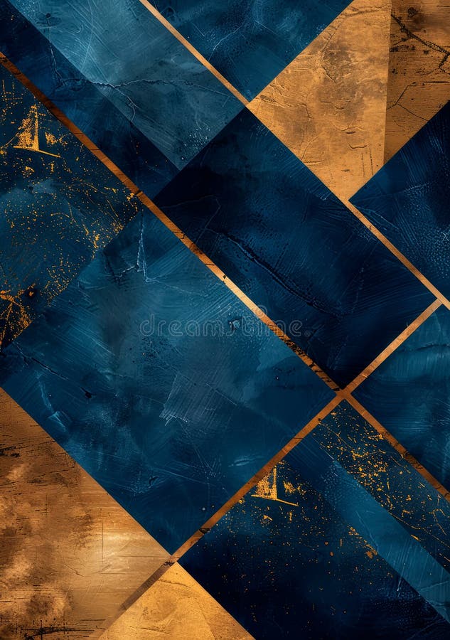 Elegant Gold and Dark Blue Theme Exquisite Dark Blue Background with ...