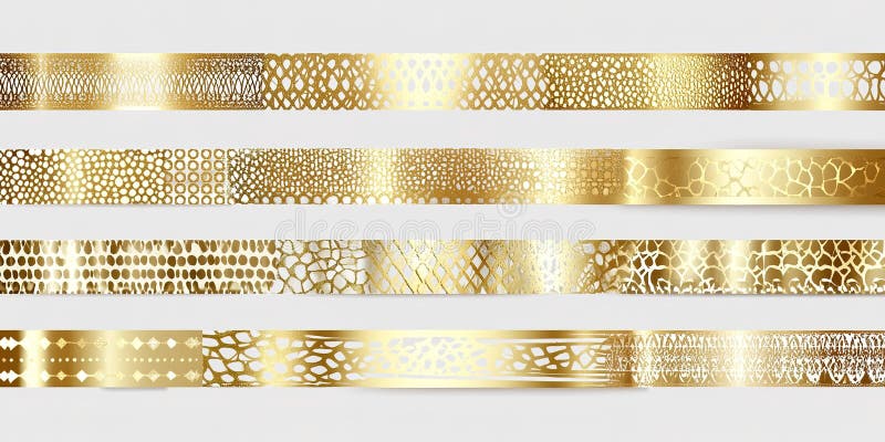 Elegant Gold Decorative Borders and Patterns on a Light Background ...