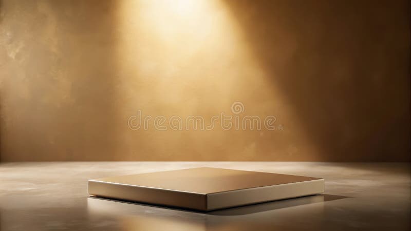 Elegant Gold Display Platform with Subtle Lighting for Product ...