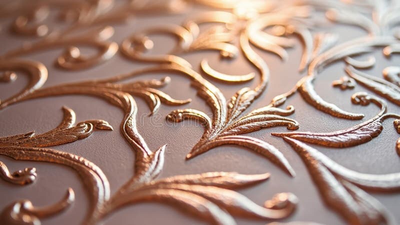 Elegant Gold Embossed Floral Pattern on Luxurious Textured Background ...