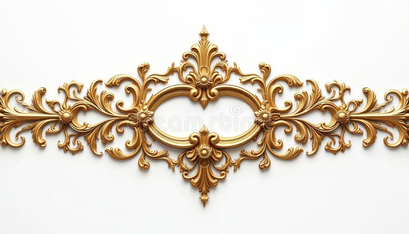 Elegant Gold Filigree Page Divider with Intricate Scrollwork, Luxury ...