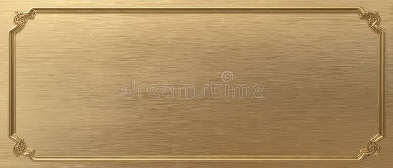The Elegant Gold Frame with Brushed Texture and Decorative Edges AI ...