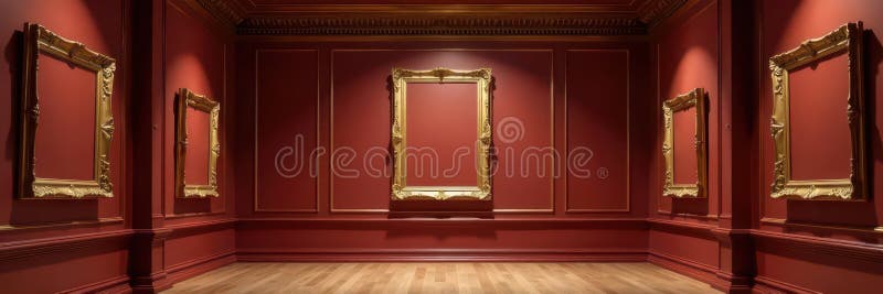 Elegant Gold Frame Interior, Museum Quality Lighting , Interior Design ...