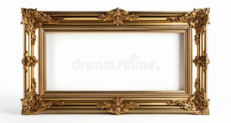 Elegant Gold Frame, Perfect for a Masterpiece Stock Illustration ...