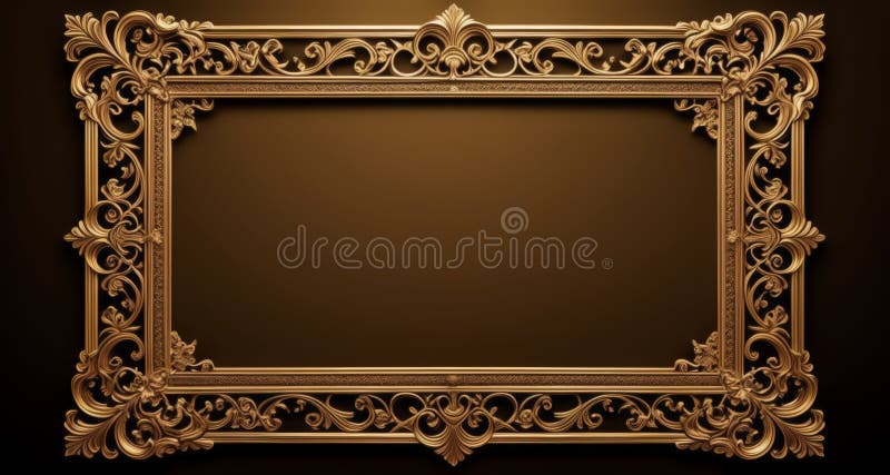 Elegant Gold Frame, Ready for Your Masterpiece Stock Illustration ...