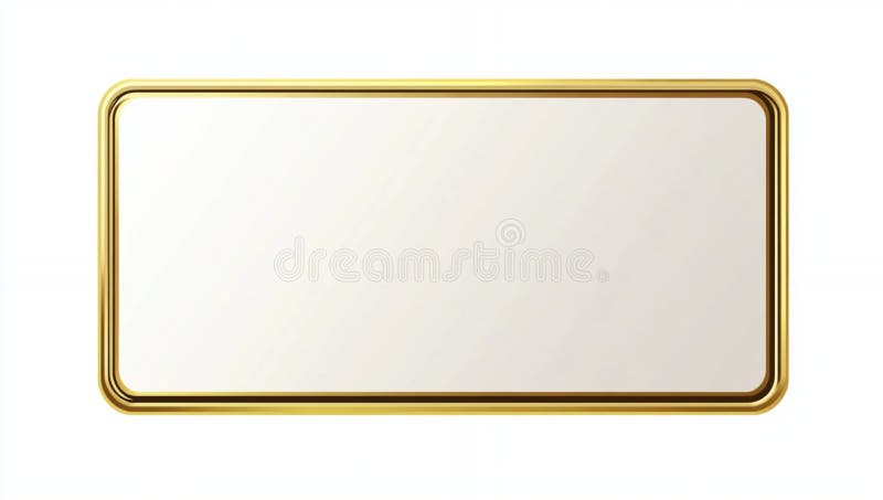Elegant Gold Frame Rectangular Blank Sign Modern Design Template Art ...