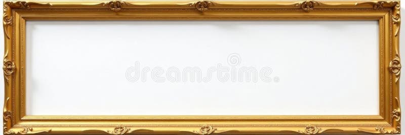 Elegant Gold Frame, White Mat, Empty Interior, Art Gallery, Mat Stock ...