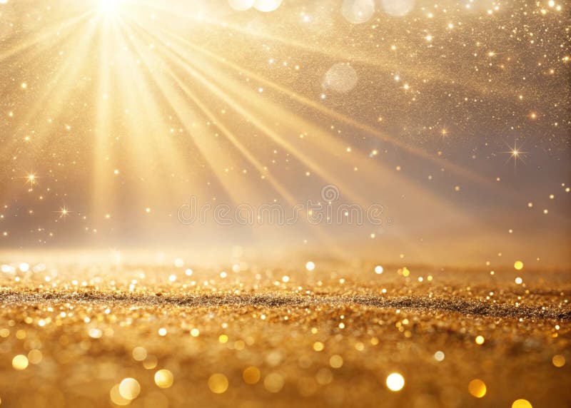 Elegant Gold Glitter with Light Rays – Luxurious Abstract Background ...