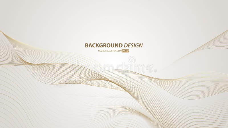 Elegant Gold Gradient Color Background. with Flowing Line Stock Vector ...