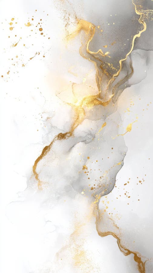 Elegant Gold and Gray Marble Pattern with Splashes of Gold Detailing ...