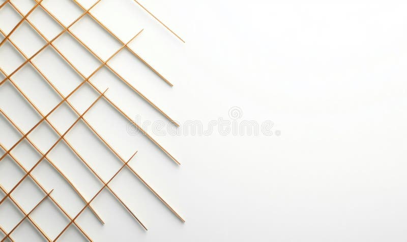 Elegant Gold Grid Pattern on a White Background Creates a Modern ...