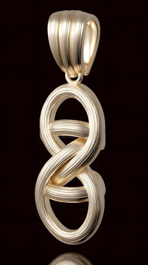 Elegant Gold Infinity Pendant on Display Stock Illustration ...