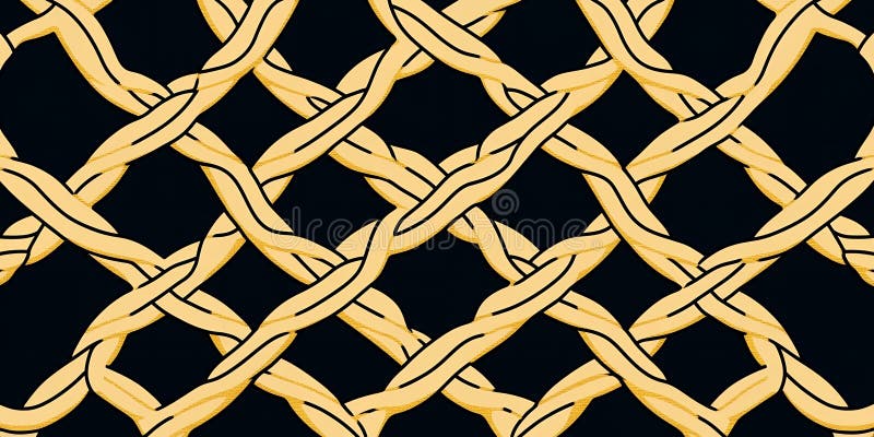 Elegant Gold Intertwined Pattern Seamless Texture Design Background Art ...